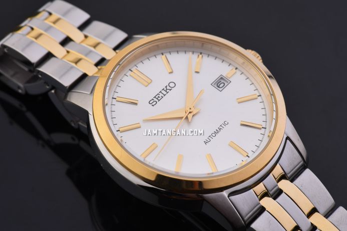 Seiko Classic SRPH92 SRPH92K1 Discover More Automatic Men Silver Dial Dual Tone Stainless Steel ...