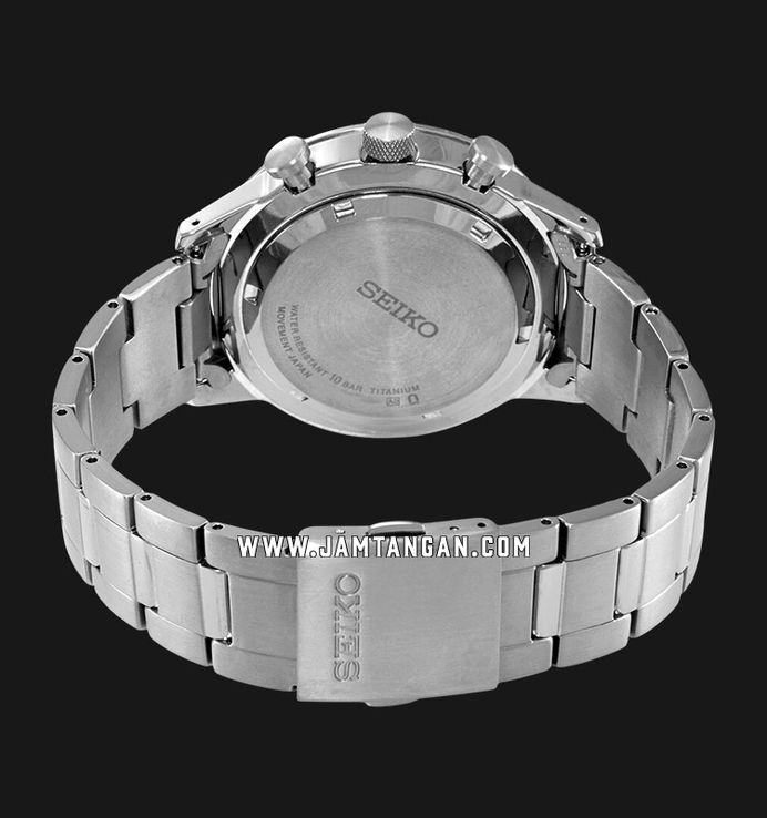 Seiko Chronograph SSB387 SSB387P1 Discover More Men Blue Dial Titanium ...