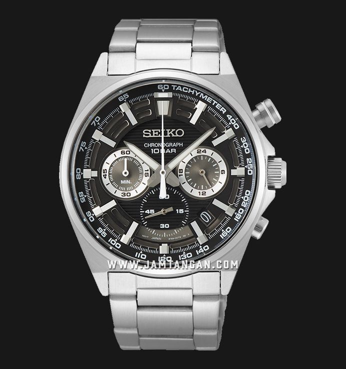 Seiko Chronograph SSB397 SSB397P1 Essentials Discover More Men Black ...