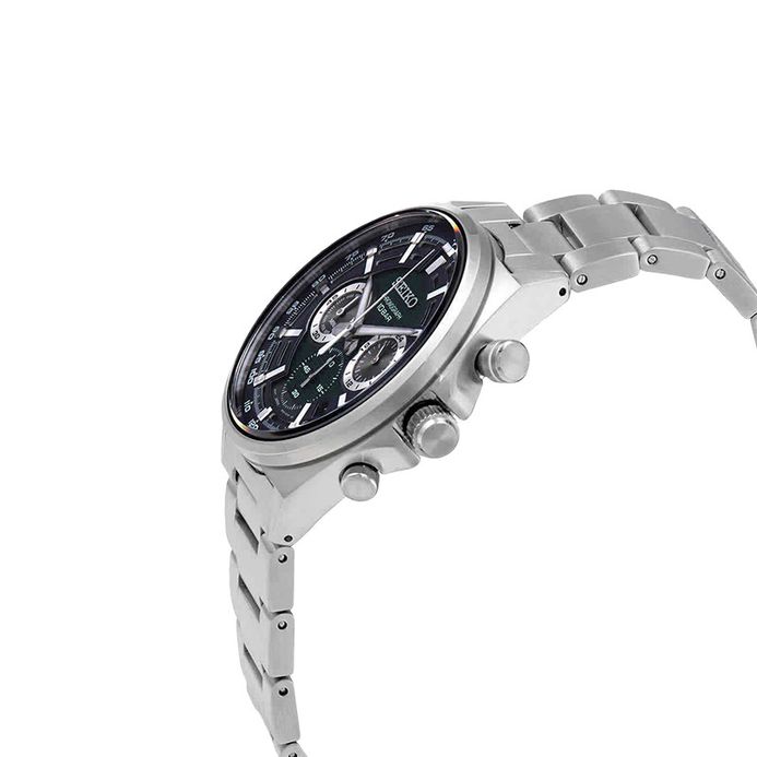 Seiko Chronograph SSB405 SSB405P1 Essentials Green Dial Stainless Steel ...