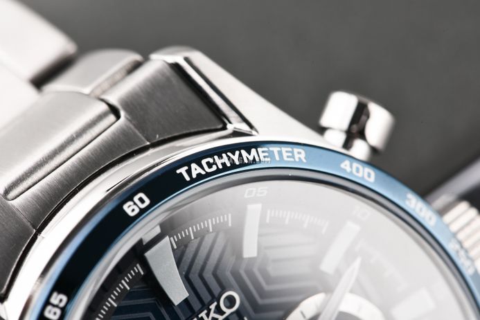 Seiko Chronograph SSB445 SSB445P1 Essentials Blue Dial Stainless Steel ...