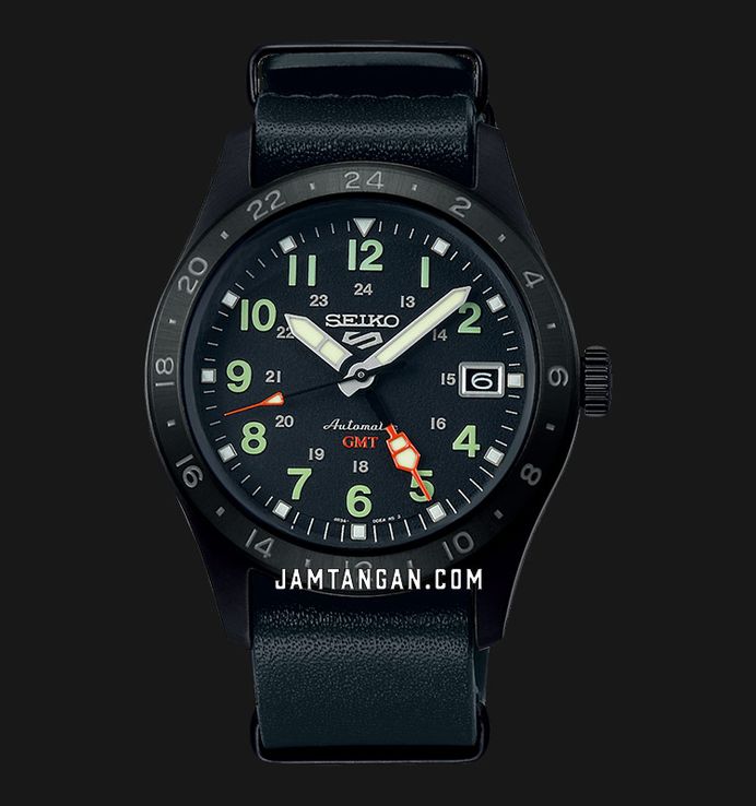 Seiko 5 Sports SSK025 SSK025K1 GMT Field Street Style Deception Black ...