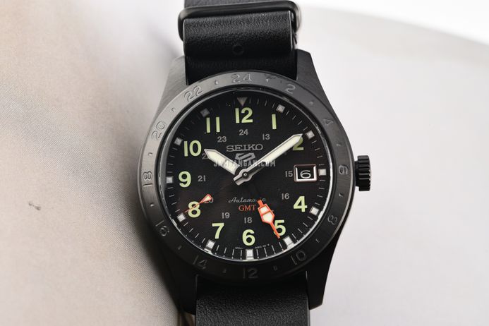 Seiko 5 Sports SSK025 SSK025K1 GMT Field Street Style Deception Black ...