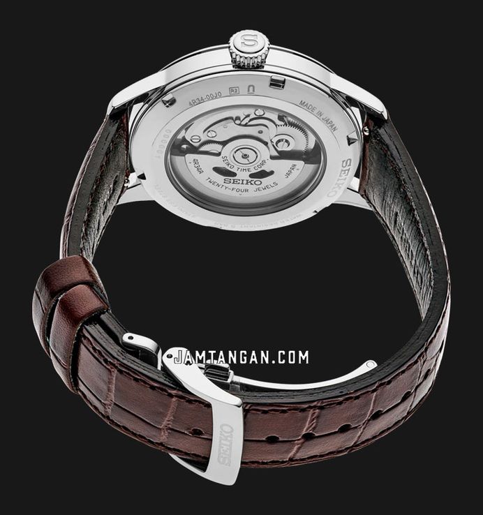 Seiko Presage SSK041J1 Cocktail Time GMT Acacia Ivory Dial Brown ...