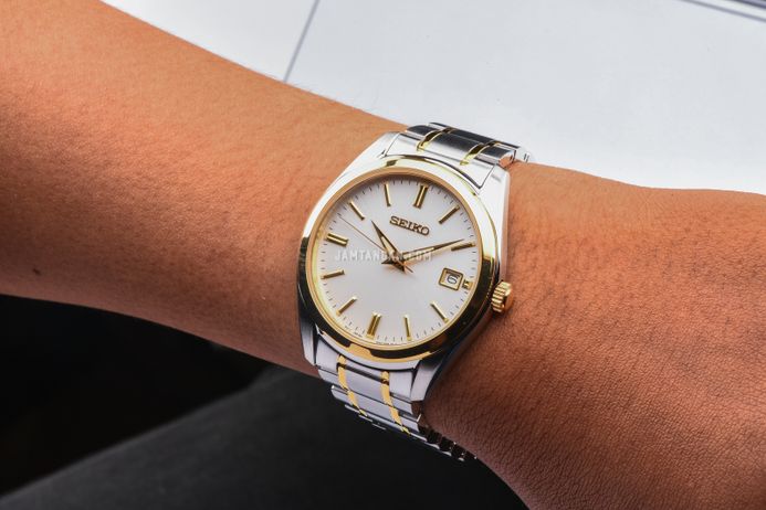 Seiko Classic SUR312 SUR312P1 Discover More White Dial Dual Tone ...