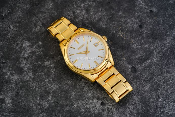 Seiko Classic SUR314 SUR314P1 Discover More White Dial Gold Stainless ...