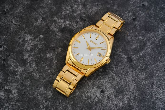 Seiko Classic SUR314 SUR314P1 Discover More White Dial Gold Stainless ...