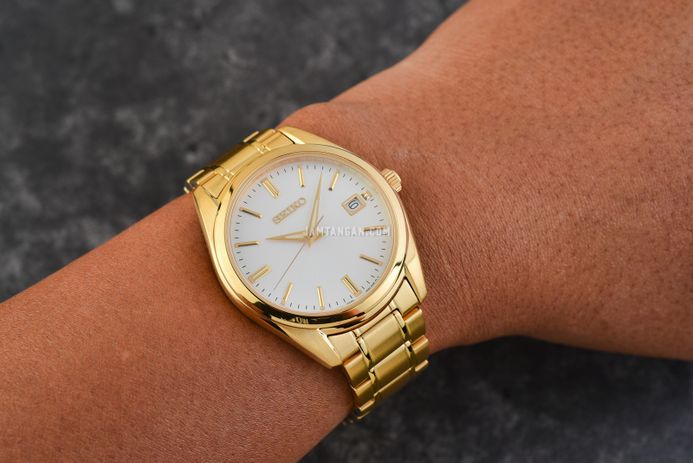 Seiko Classic SUR314 SUR314P1 Discover More White Dial Gold Stainless ...