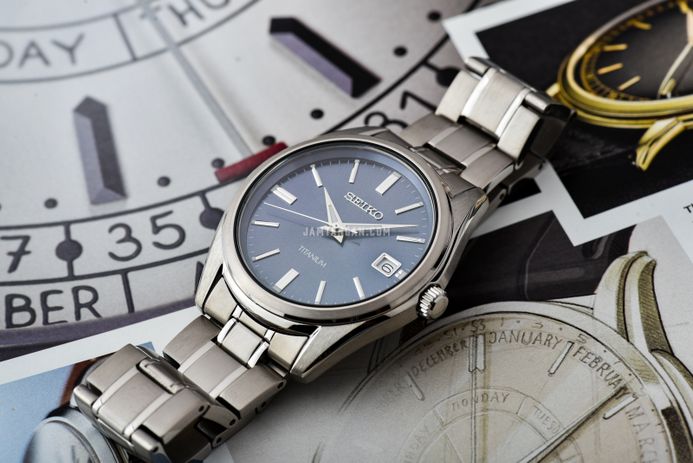 Seiko Classic SUR371 SUR371P1 Discover More Blue Dial Titanium Strap ...