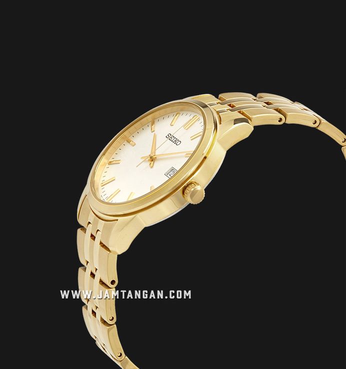 Seiko Classic SUR404P1 Discover More White Dial Gold Stainless Steel ...