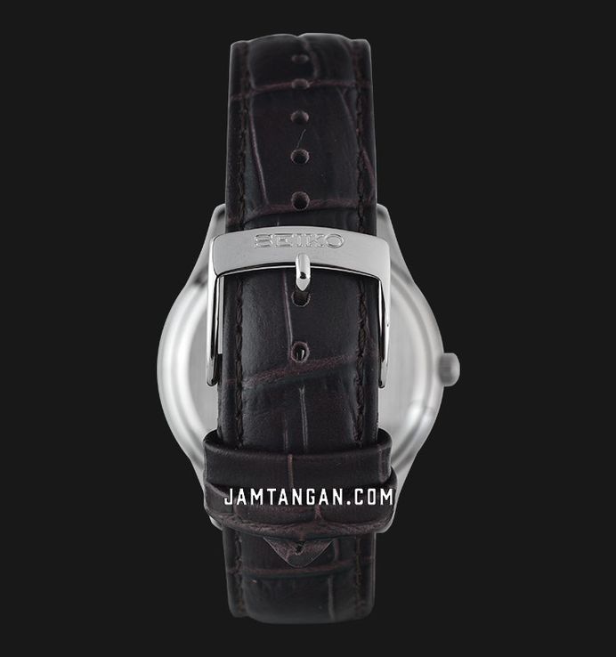 Seiko Classic SUR421 SUR421P1 Discover More Cream Dial Black Leather ...