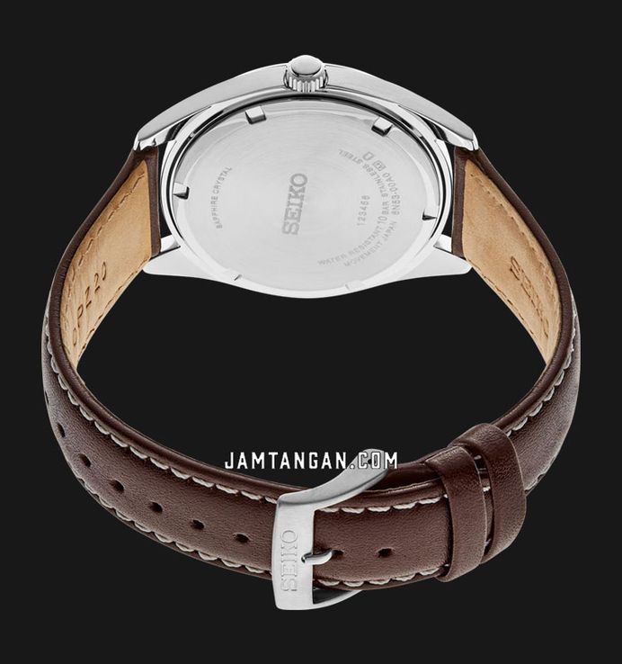 Seiko Classic SUR449 SUR449P1 Men Green Dial Brown Leather Strap ...