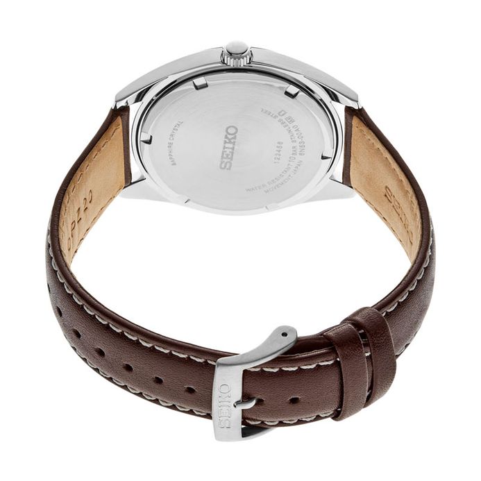 Seiko Classic SUR449 SUR449P1 Men Green Dial Brown Leather Strap ...