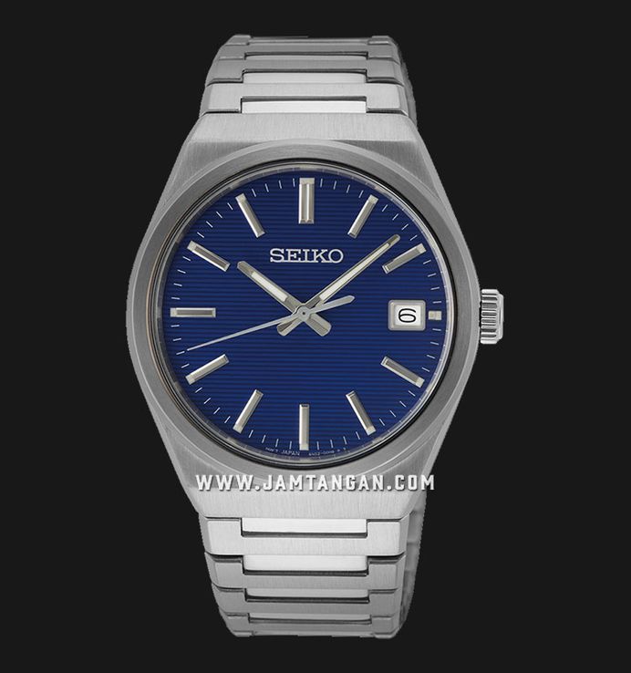Seiko Classic SUR555 SUR555P1 Men Blue Dial Stainless Steel Strap ...