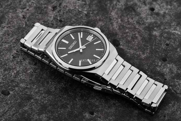 Seiko Classic SUR557 SUR557P1 Men Black Dial Stainless Steel Strap ...