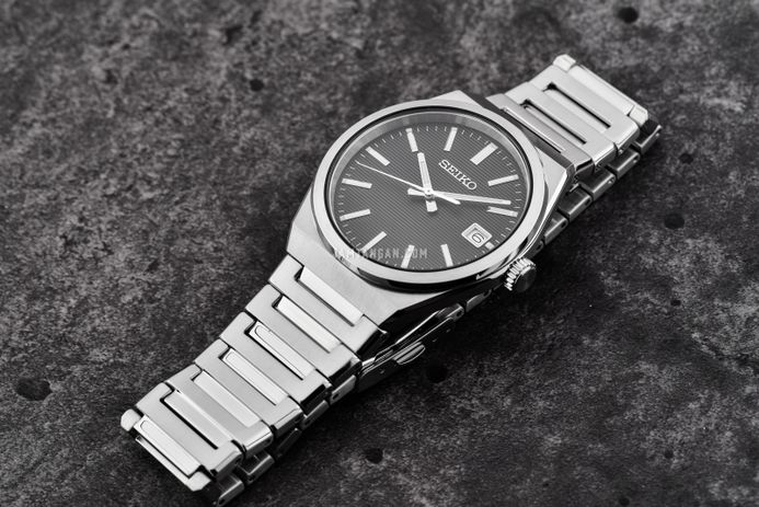 Seiko Classic SUR557 SUR557P1 Men Black Dial Stainless Steel Strap ...