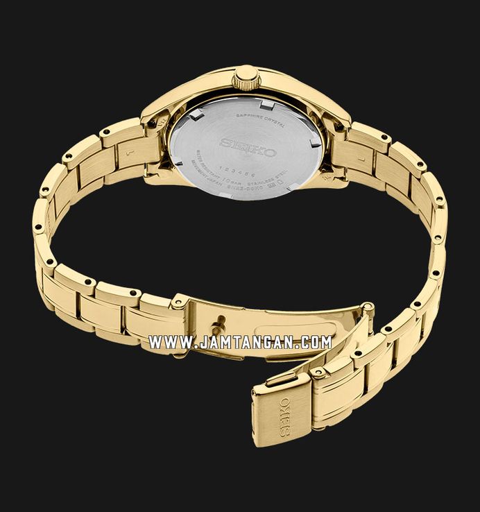 Seiko Classic SUR632 SUR632P1 White Dial Gold Stainless Steel Strap ...
