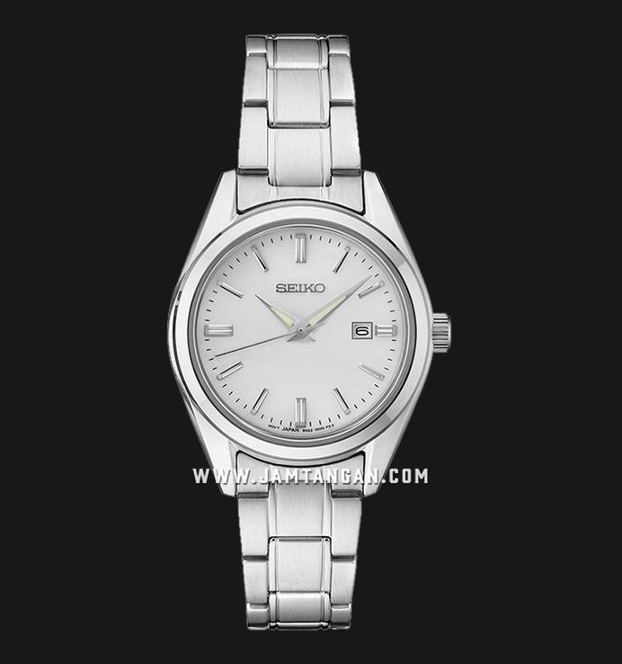 Seiko Classic SUR633 SUR633P1 Ladies Silver Dial Stainless Steel Strap ...