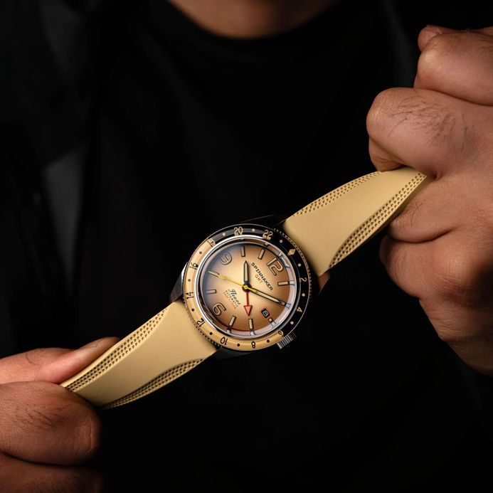 Spinnaker Fleuss SP-5120-AA GMT Automatic Sandstorm Brown Dial ...