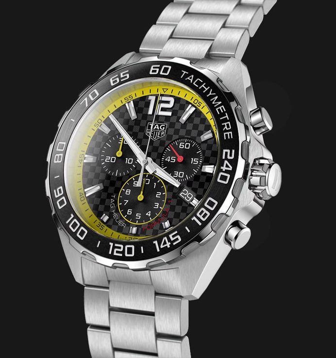 TAG Heuer Formula 1 CAZ101AC.BA0842 Chronograph Black Dial Fine Brushed ...