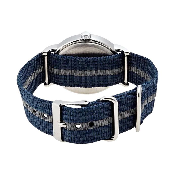 Timex Weekender T2N654 Indiglo White Dial Dual Tone Fabric Strap ...