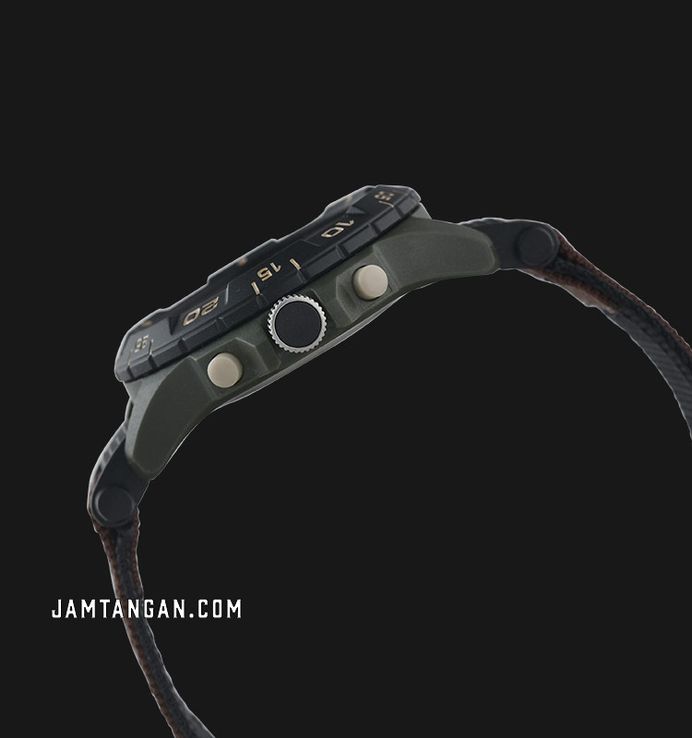 Timex Expedition T45181 Tan Digital Analog Dial Brown Fabric Strap ...
