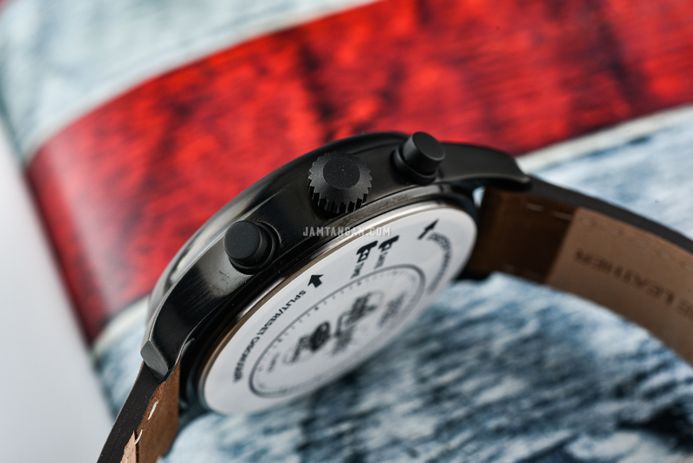 Timex Expedition T49905 Chronograph Black Dial Brown Leather Strap ...