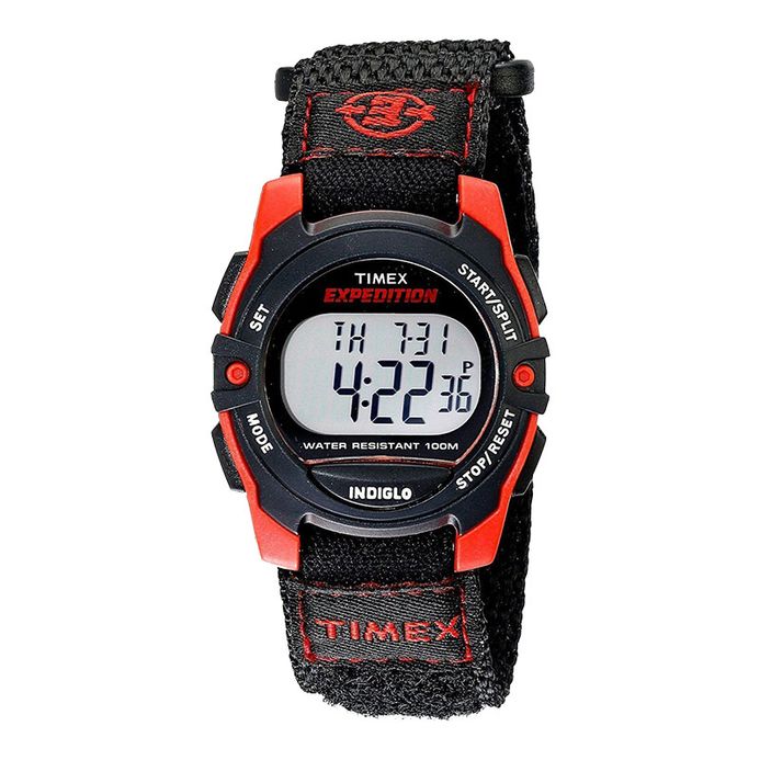Timex Expedition T49956 Mid Size Indiglo Digital Dial Black Nylon Strap ...