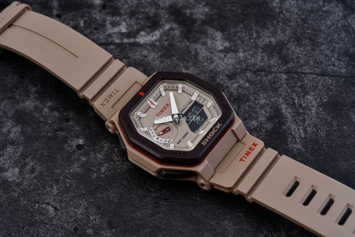 Timex Command TW2V35500 Encounter Digital Analog Tan Dial Tan Resin ...
