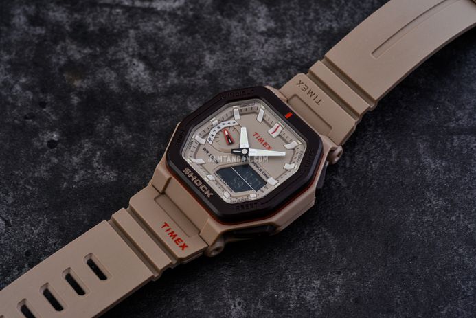 Timex Command TW2V35500 Encounter Digital Analog Tan Dial Tan Resin ...
