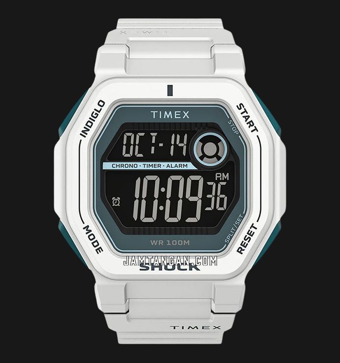 Timex Command Encounter TW2V63600 Inverted Digital Dial White Resin ...
