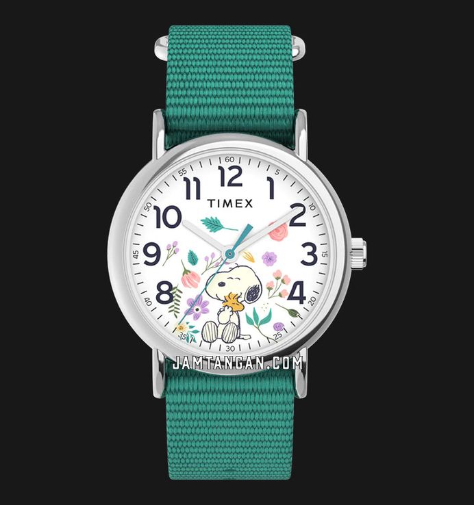 Timex Weekender X Peanuts In Bloom Floral TW2V78000 Snoopy Graphic Dial ...