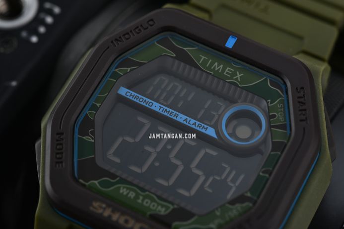 Timex Command Encounter TW2V93700 Digital Dial Green Resin Strap ...