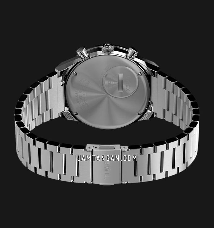 Timex Q TW2W53300 Men Chronograph Panda Dial Stainless Steel Strap ...