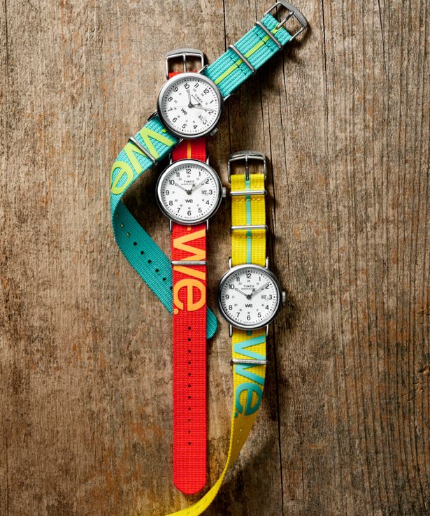 Timex Weekender TW2W99600 Indiglo White Dial Blue Fabric Strap ...