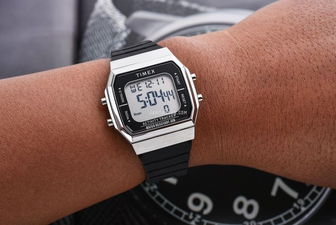 Timex TW5M60700 Activity Tracker & Step Digital Dial Black Rubber Strap ...