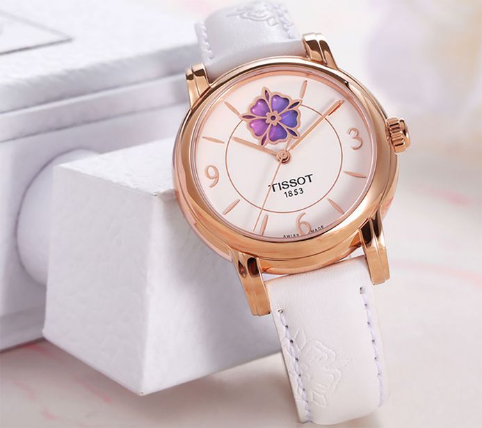 Tissot Lady Heart Flower Powermatic 80 35mm T-Lady T050.207.37.017.05 ...
