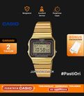 Casio A700WG-9ADF Vintage Ladies Digital Dial Gold Stainless Steel Band ...