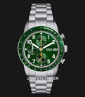 Fossil Sport Tourer FS6048 Men Chronograph Green Dial Stainless Steel ...