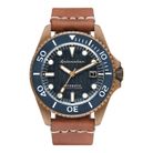 Spinnaker Tesei SP-5060-03 Men Blue Dial Tan Leather Strap | JAMTANGAN.COM